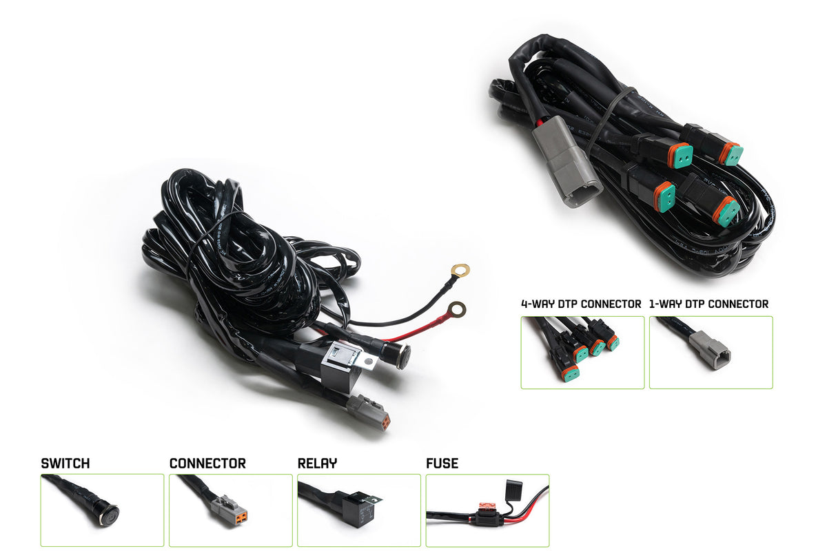 4-Way Wire Harness & 60 AMP Switch Wire Harness Bundle | DV8 Offroad