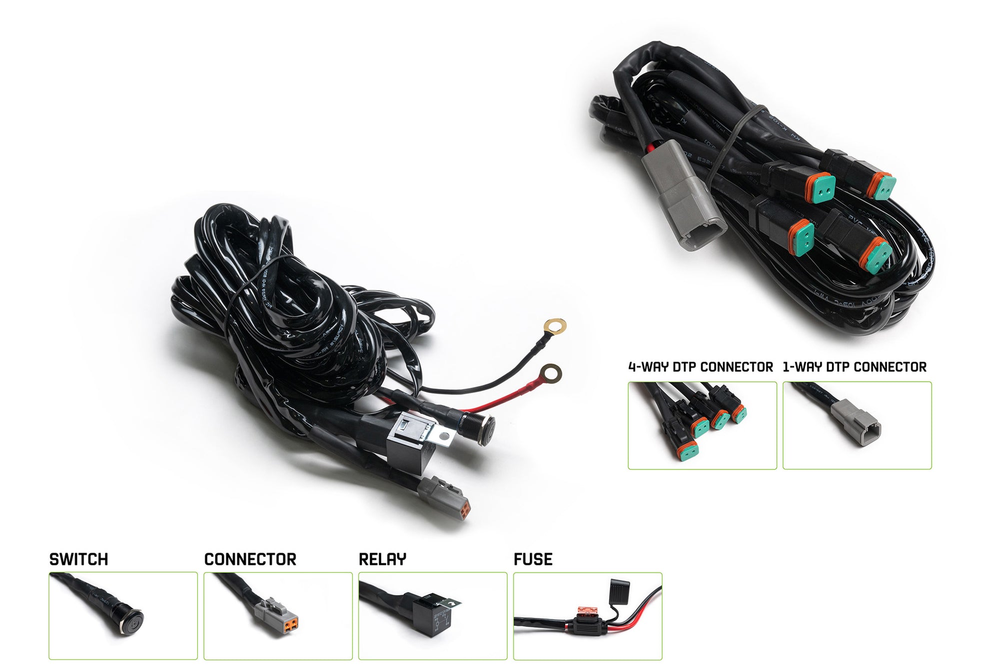 4-Way Wire Harness & 60 AMP Switch Wire Harness Bundle | DV8 Offroad