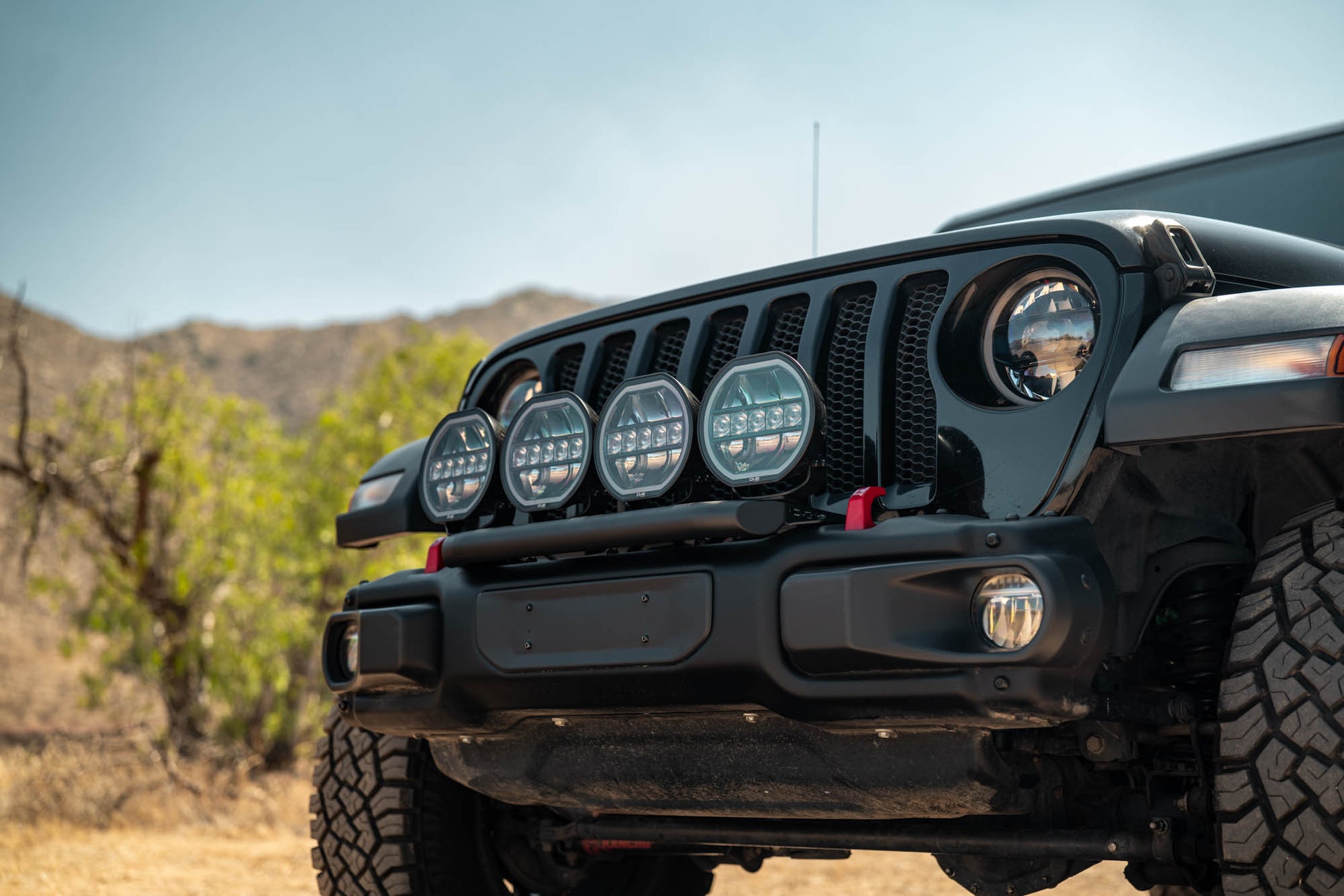 Jeep JL Push Bar Light Mount | For OEM Steel Bumper