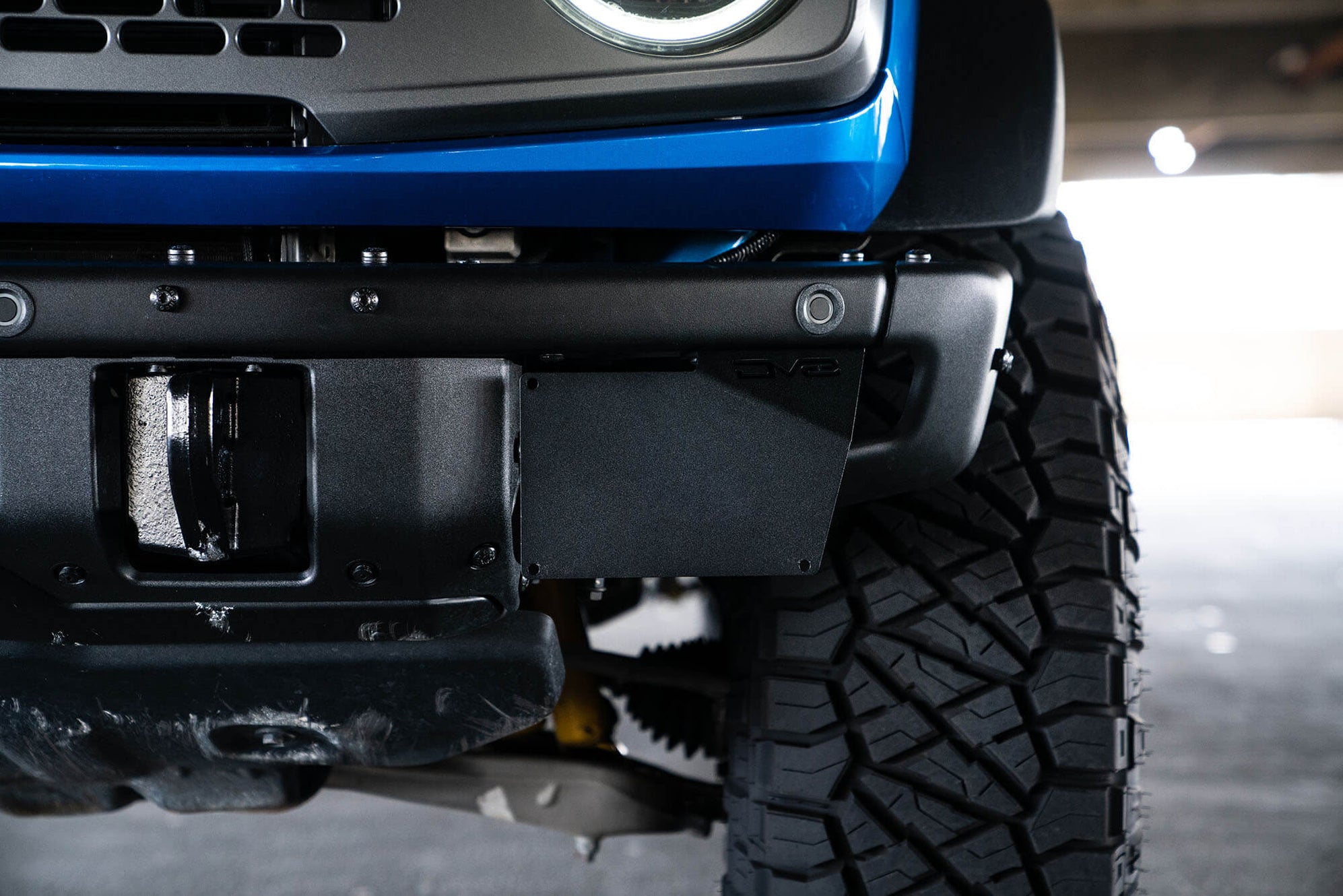 6th Gen Bronco Front License Plate Side Bumper Mount | DV8 Offroad