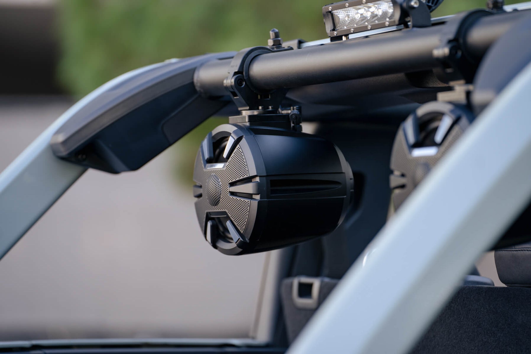 6th Gen Ford Bronco Rear Roll Bar Speaker & Light Bracket | DV8 Offroad