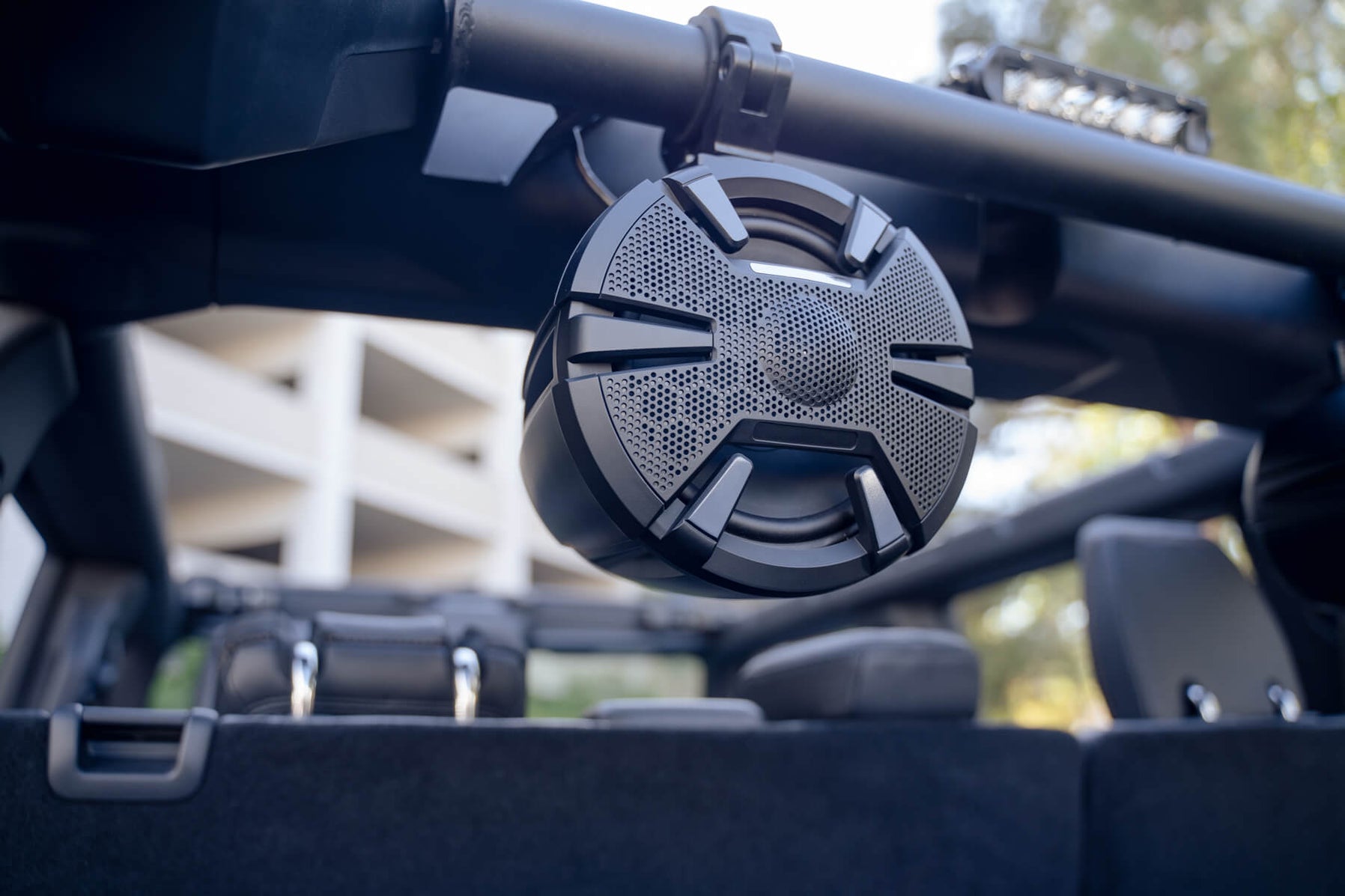 6th Gen Ford Bronco Rear Roll Bar Speaker & Light Bracket | DV8 Offroad